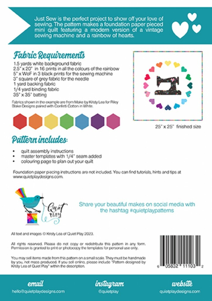Just Sew Mini Quilt Pattern – Sew Hot